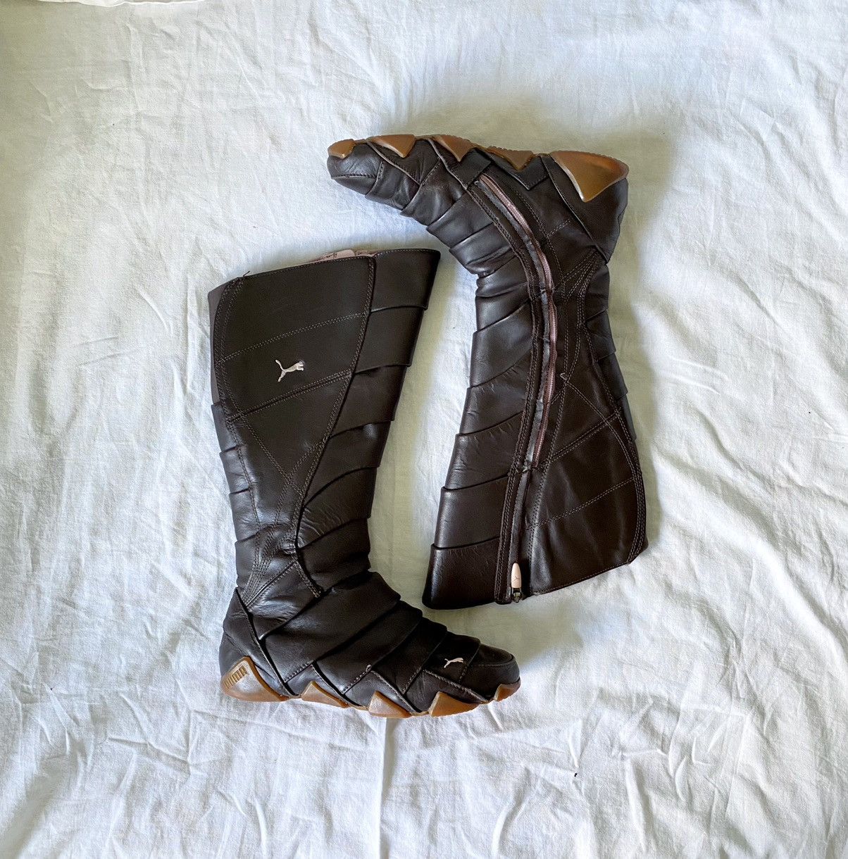 Vintage Vintage puma satori futuristic leather boots | Grailed