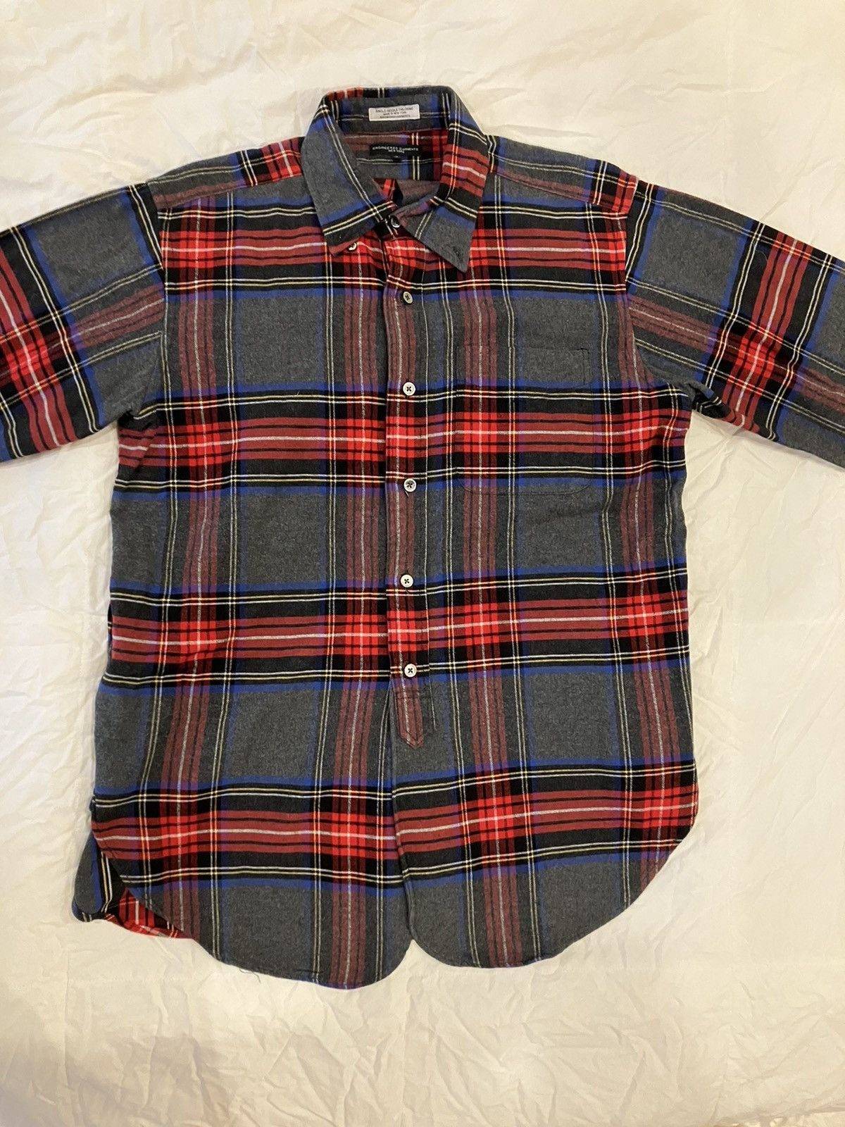 Engineered Garments Engineered Garments S Flannel Gray, Red, Blue ...