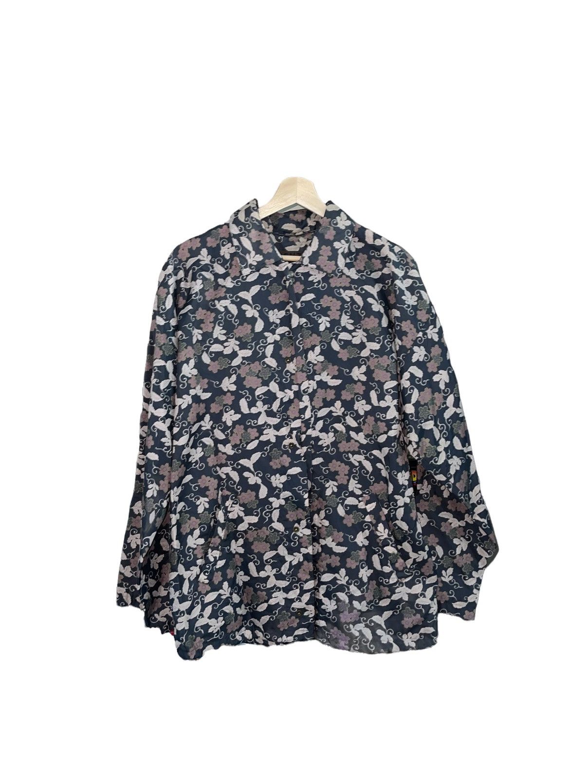 Kenzo Kenzo windbreaker floral style oversized style raincoat | Grailed