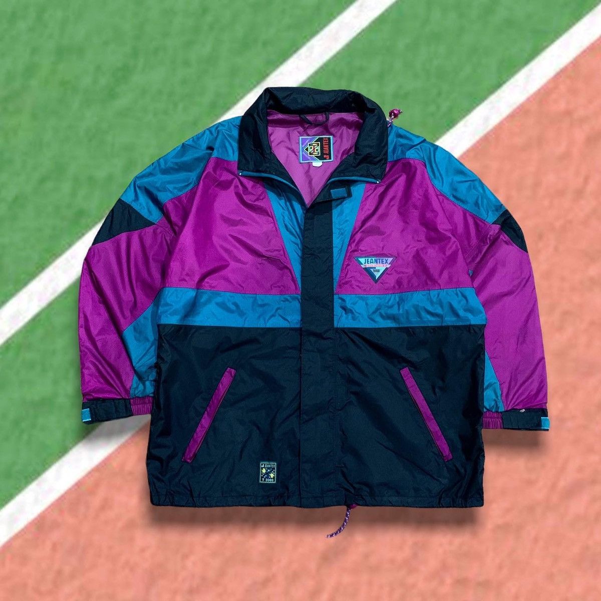 Vintage Vtg 90s jeantex T3000 Colourblock Jacket | Grailed