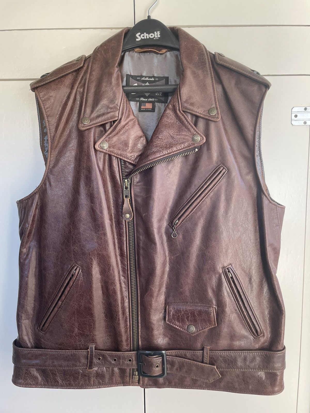 Schott Schott Perfecto leather vest. Brand New | Grailed