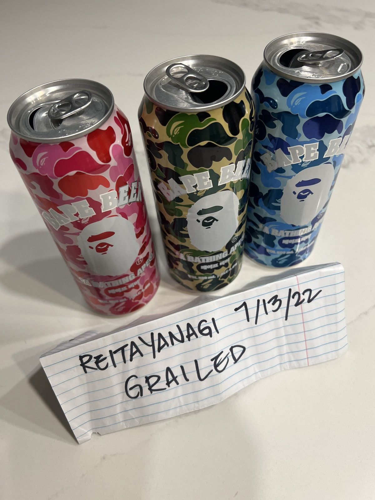 Bape Bape x GS25 Bape Beer (empty cans) | Grailed