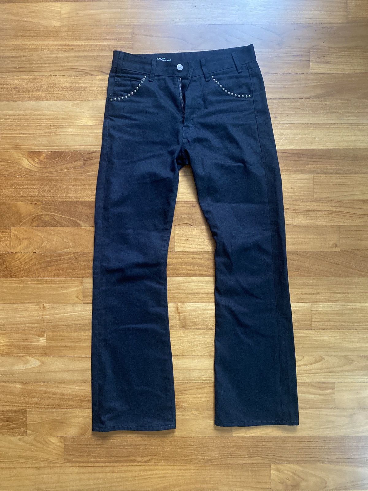 Celine × Hedi Slimane FW20 Dylan flare jeans with studs | Grailed
