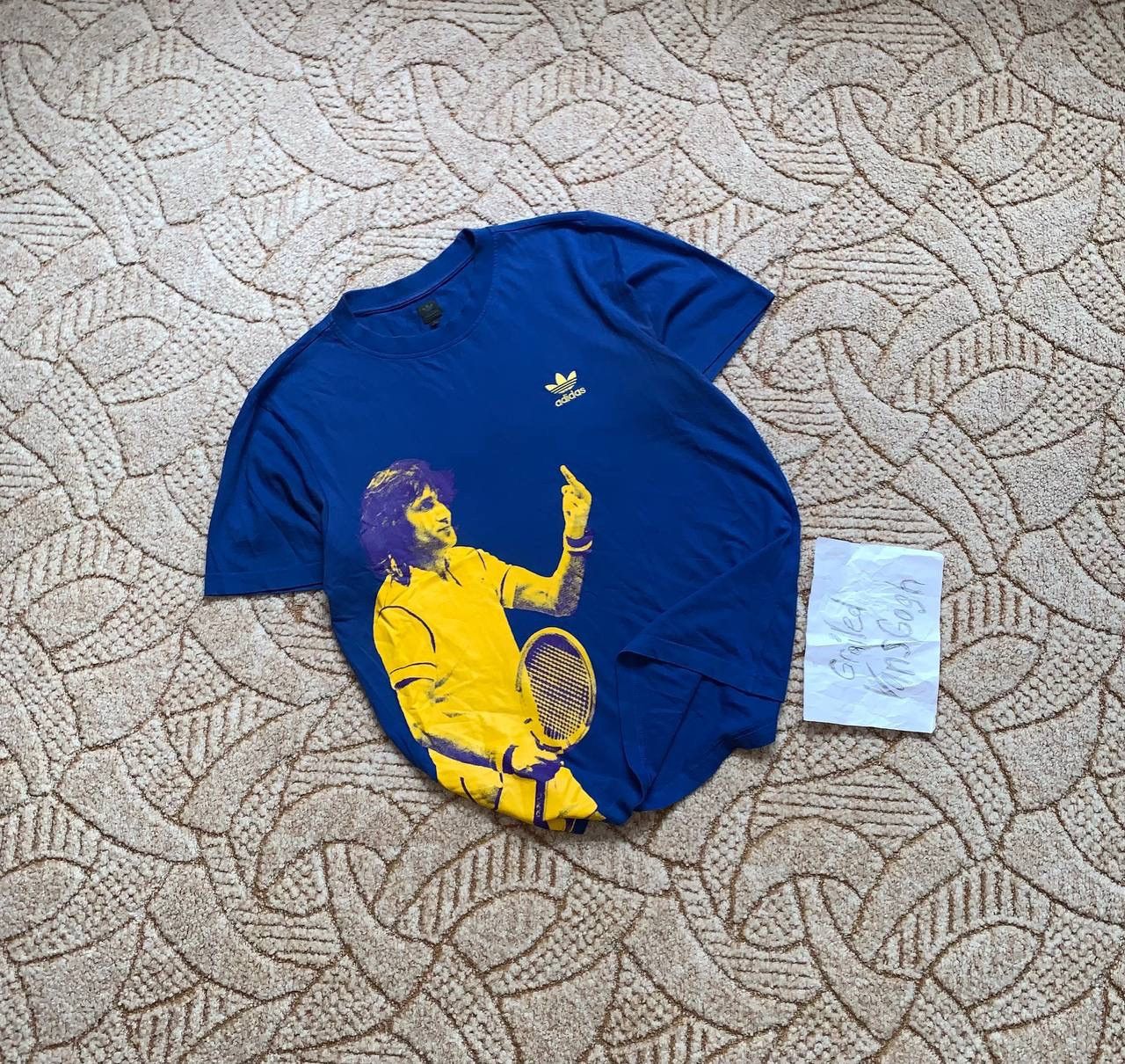 Adidas × Vintage Adidas Middle Finger Ilie Nastase Tee | Grailed