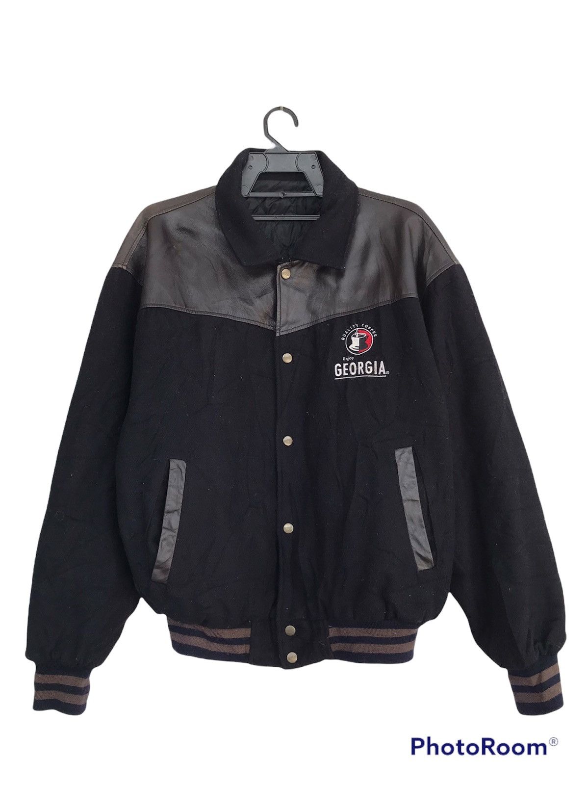 Designer Vintage Sunfaded Enjoy Georgia Varsity Jacket | Grailed