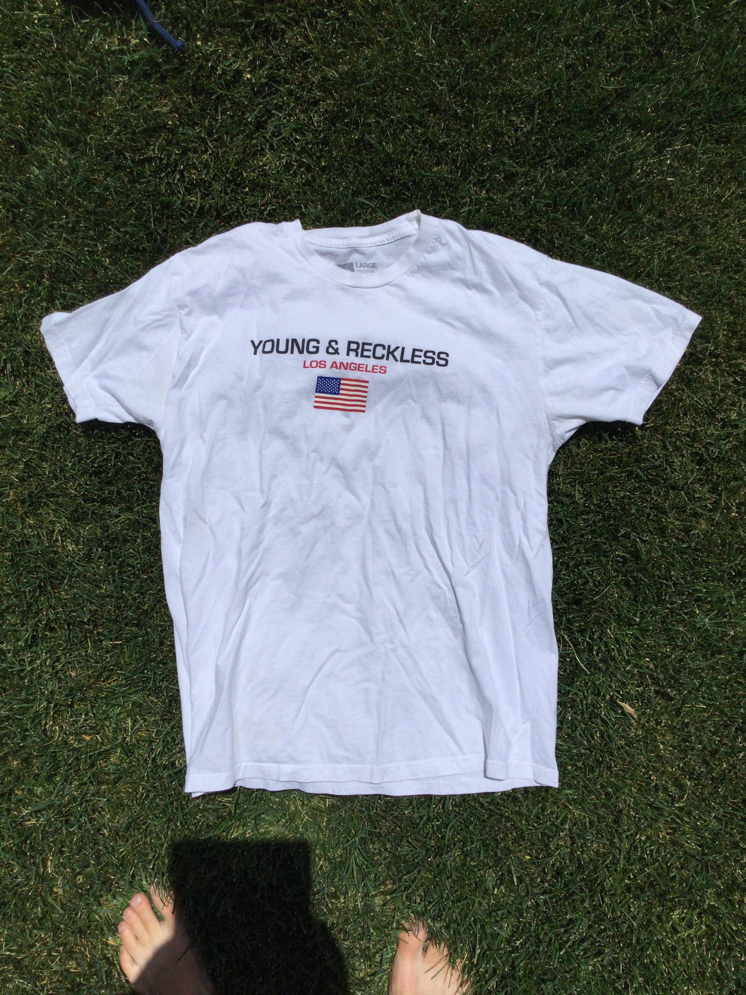 Pacsun × Young And Reckless Young and Reckless American flag tshirt ...