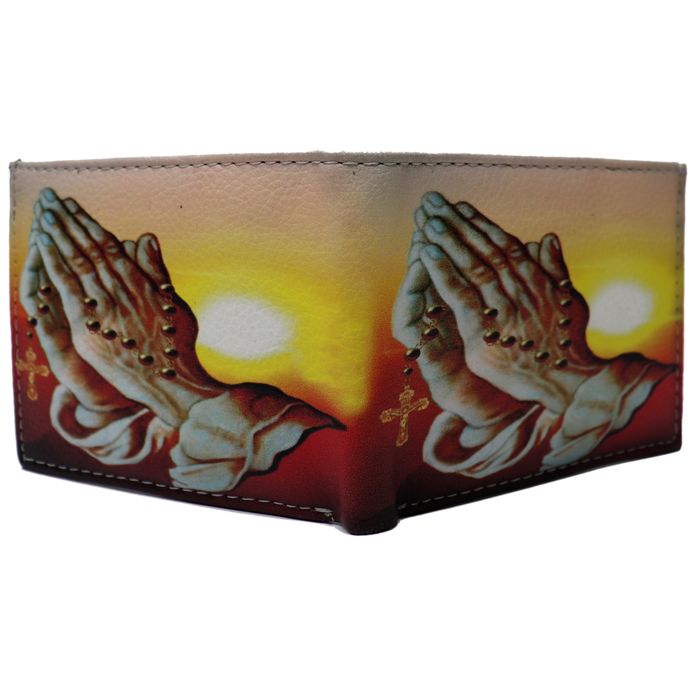 Other Holy Praying Hands Jesus Cross Bi-Fold Bifold Wallet | Grailed