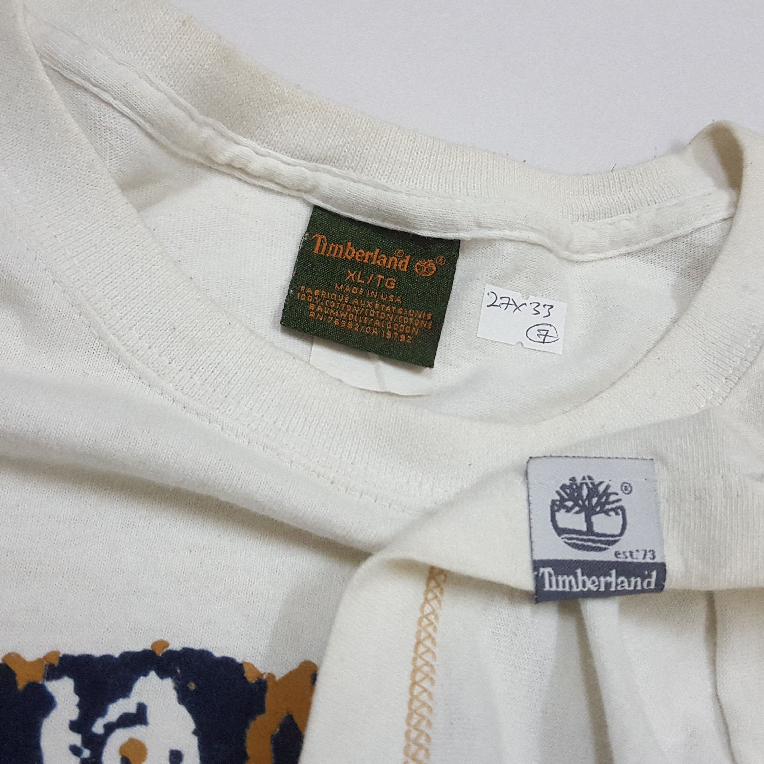 Timberland Vintage Timberland big logo design t-shirt made in USA cp2 ...