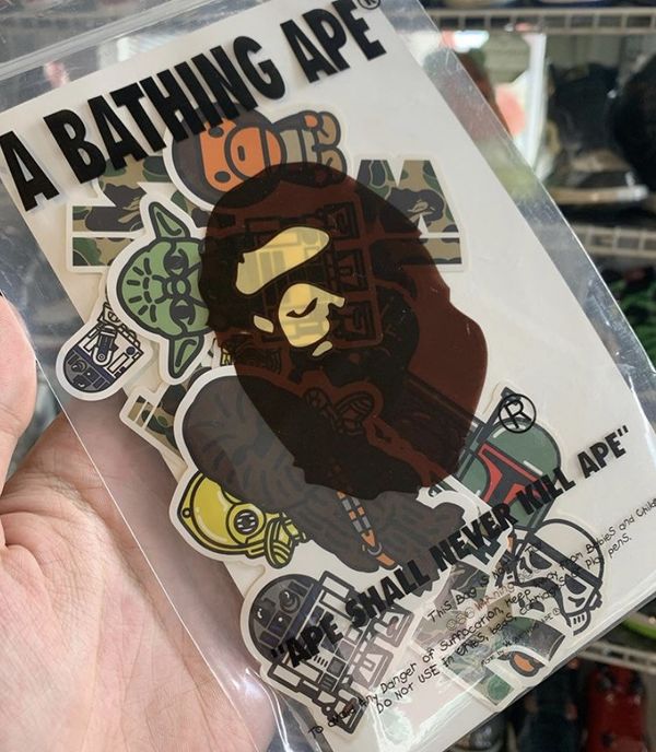 Bape Bape x Star Wars Sticker Pack | Grailed