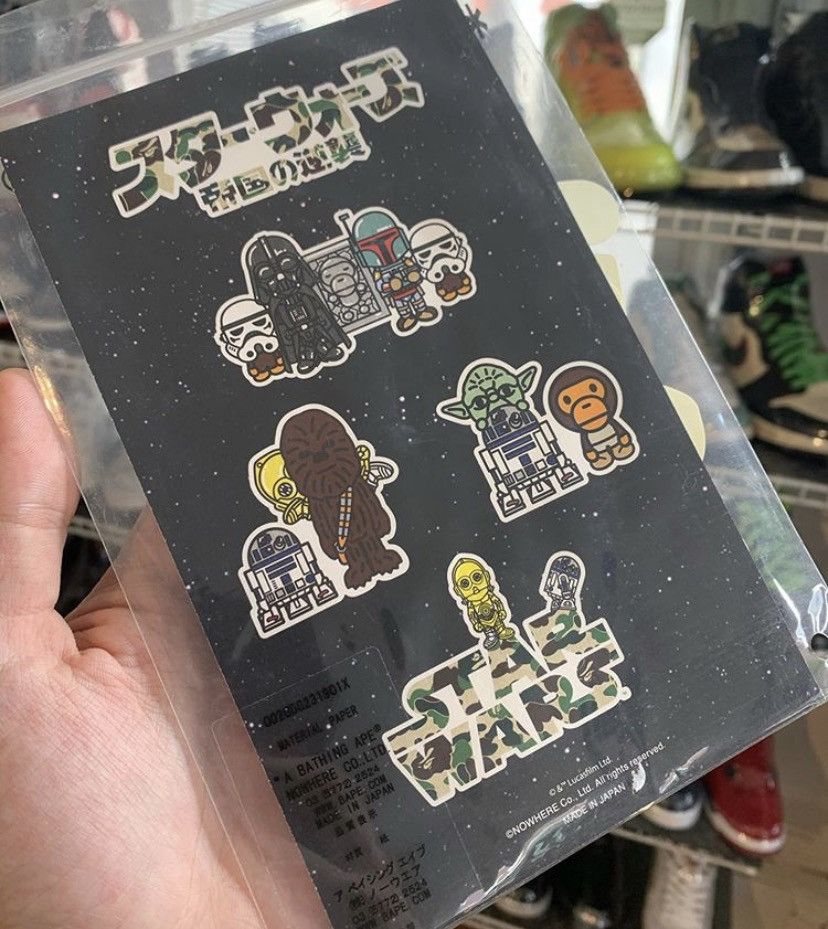 Bape Bape x Star Wars Sticker Pack | Grailed