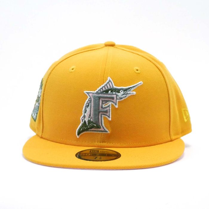 New Era New Era Florida Marlins Pink Brim Bottom Under Visor 7 3/8 ...