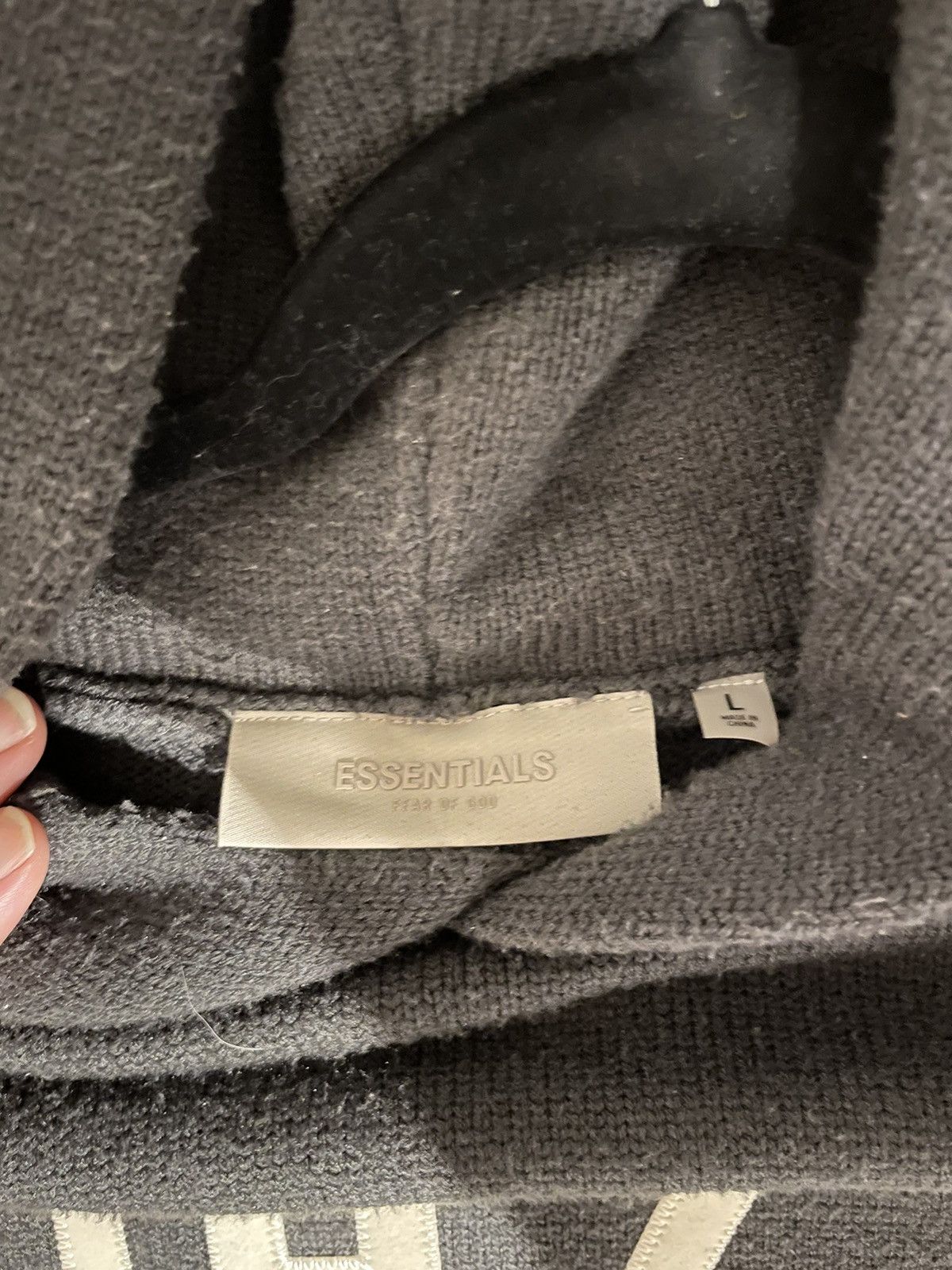Essentials Fear of God Essentials 1977 Knit Hoodie | Grailed