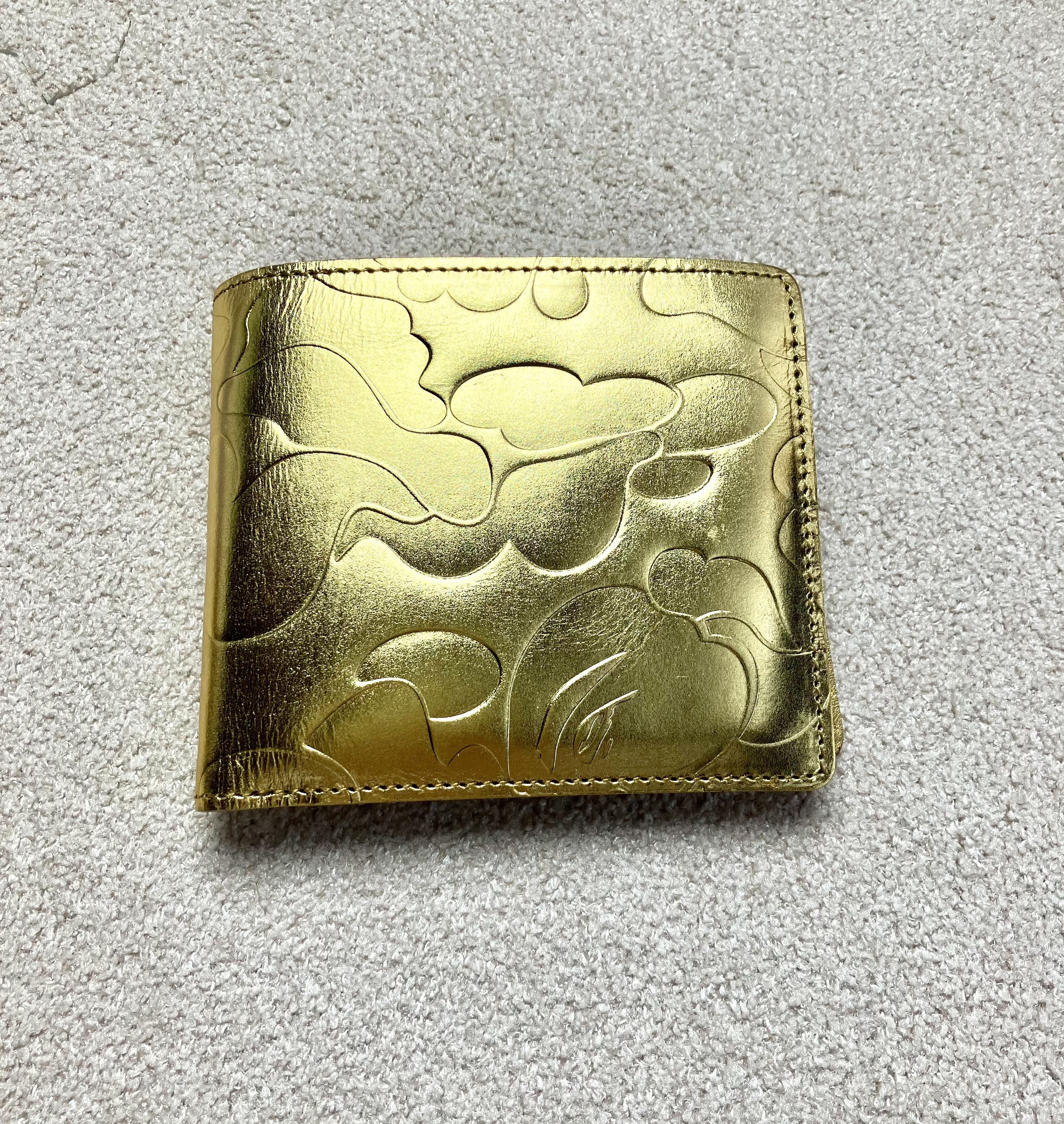 Bape [NEW] Bape Gold Mini Wallet Coin Case From Japan | Grailed