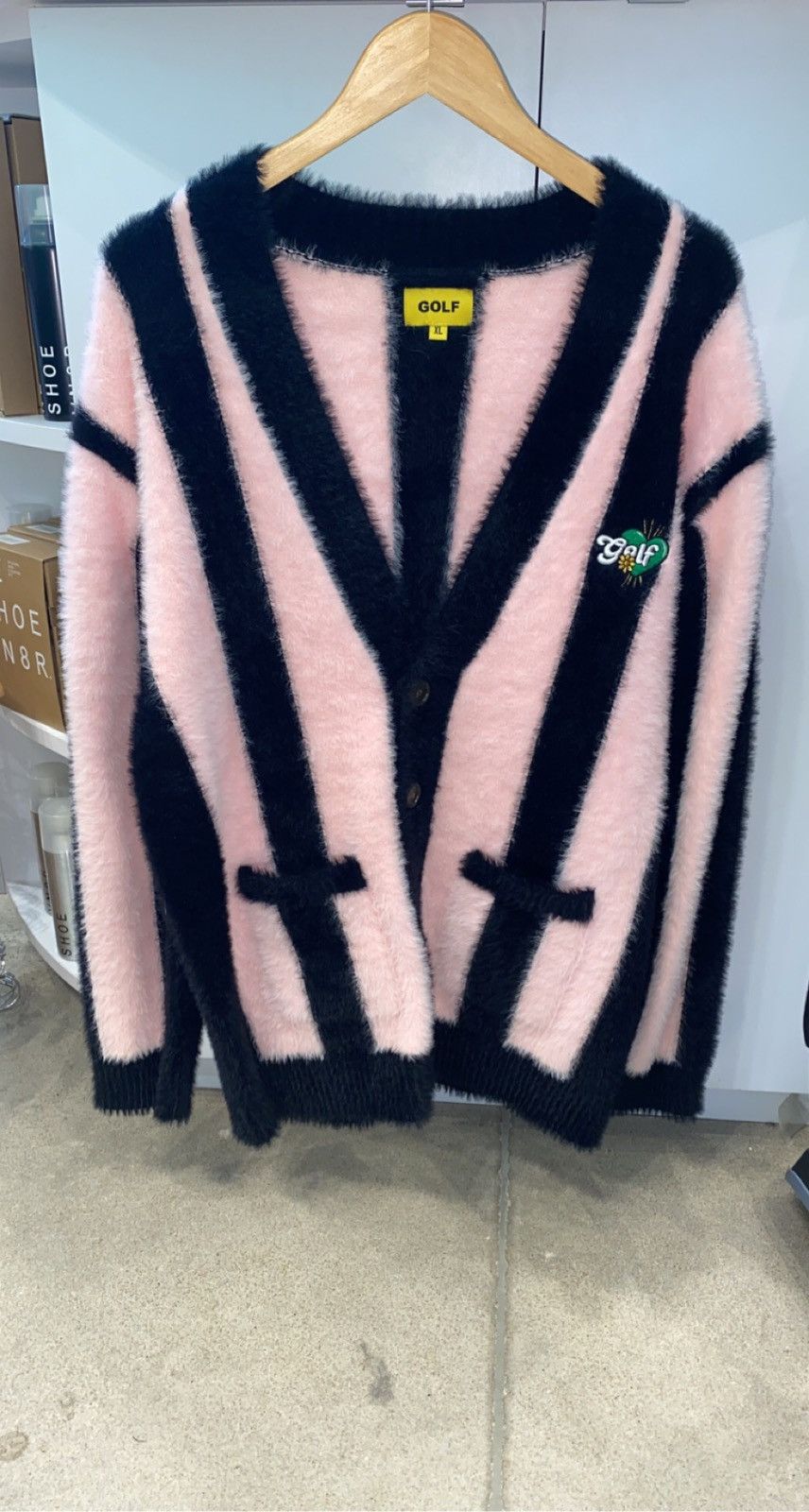 Golf Wang Golf wang striped mohair cardigan | Grailed
