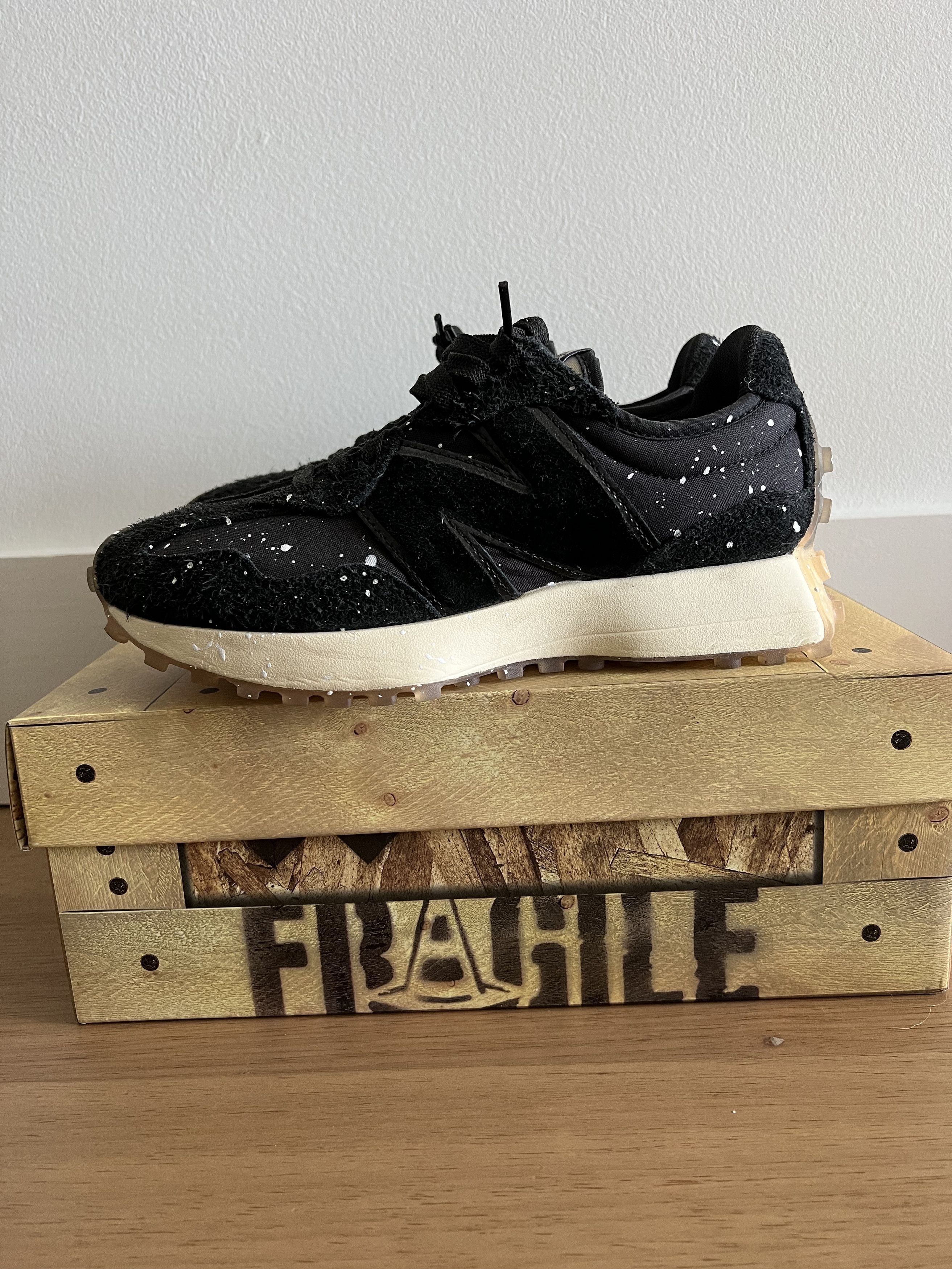 Joshua Vides × New Balance JOSHUA VIDES X 327 BLACK SPLATTER | Grailed