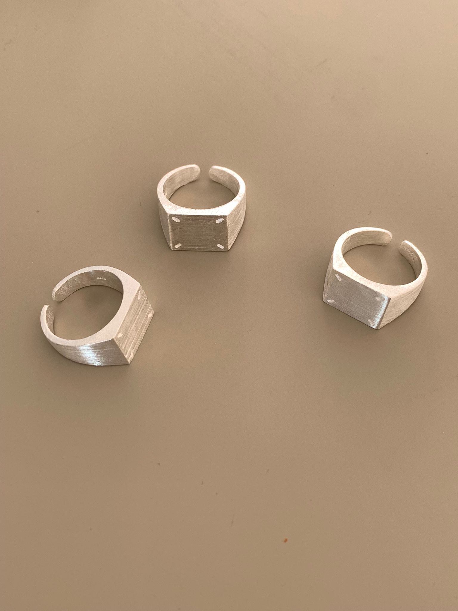 Vintage Set of 3 - adjustable square ring | Grailed