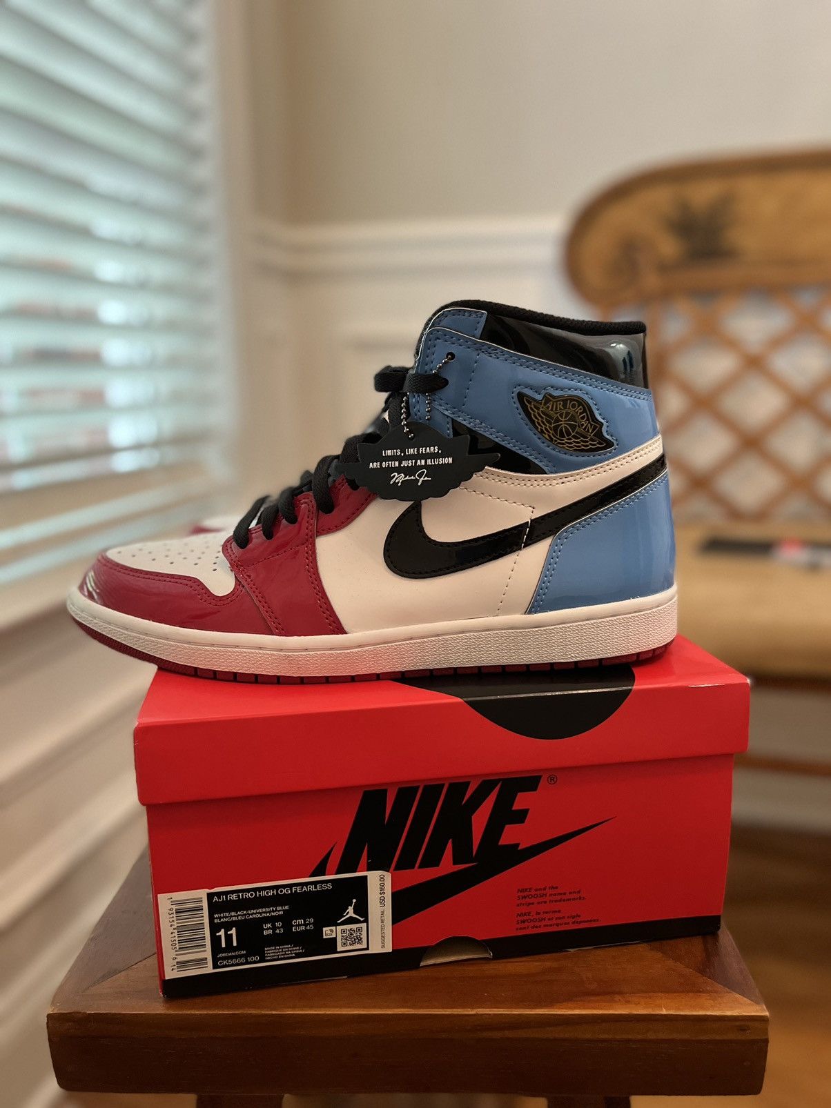 Jordan Brand × Nike Jordan 1 Retro High Fearless UNC Chicago. Laces ...