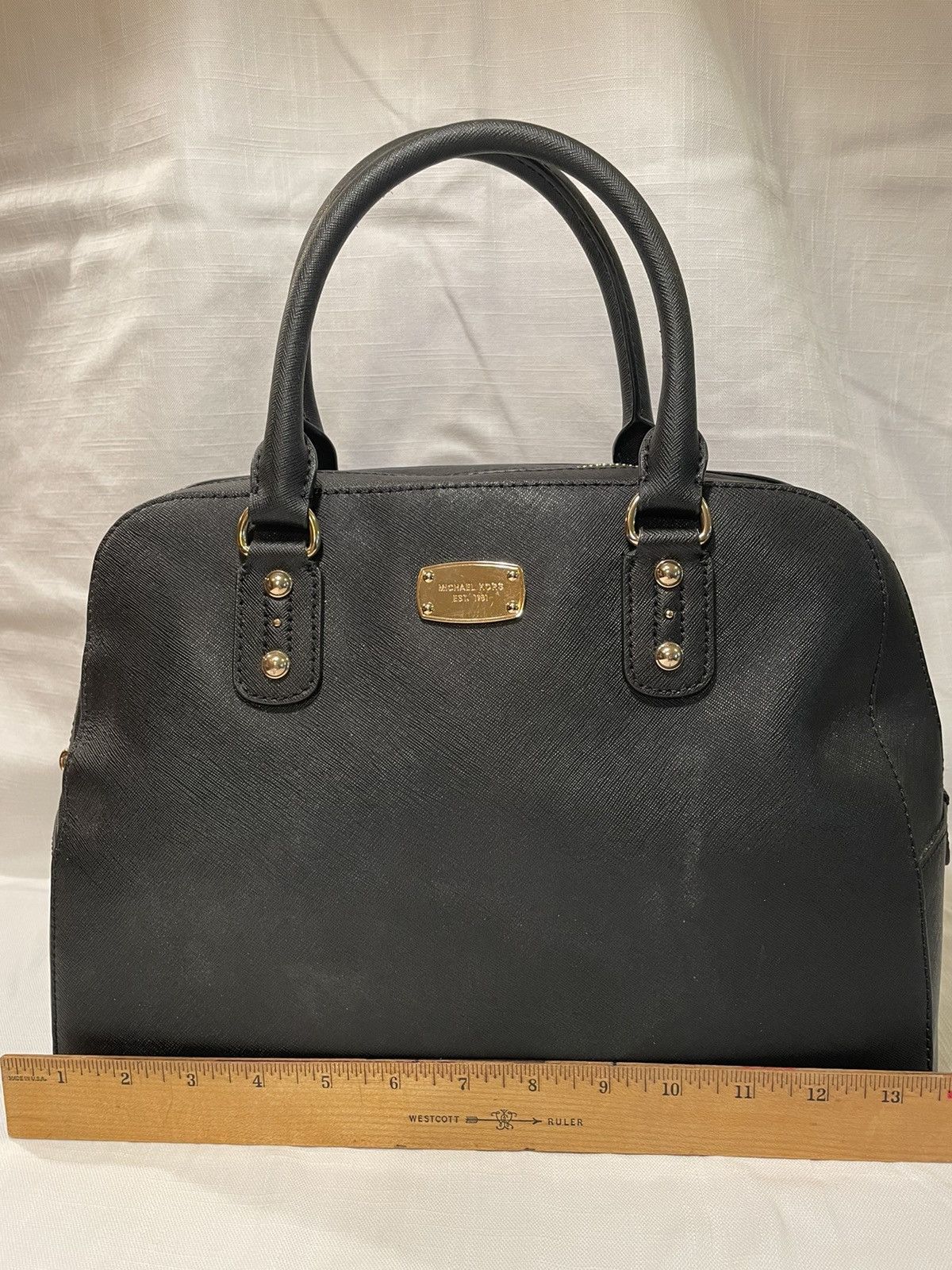 Michael Kors Michael Kors Black/Gold Purse | Grailed