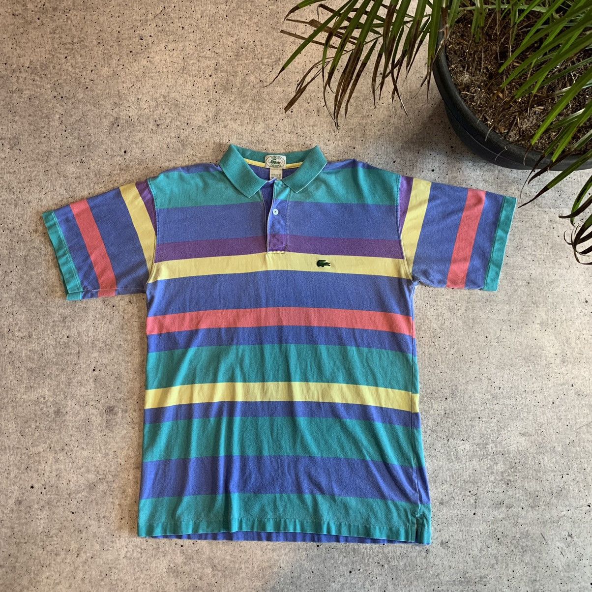 Izod × Lacoste × Vintage Vintage 70s Izod Lacoste Pastel Striped Croc ...
