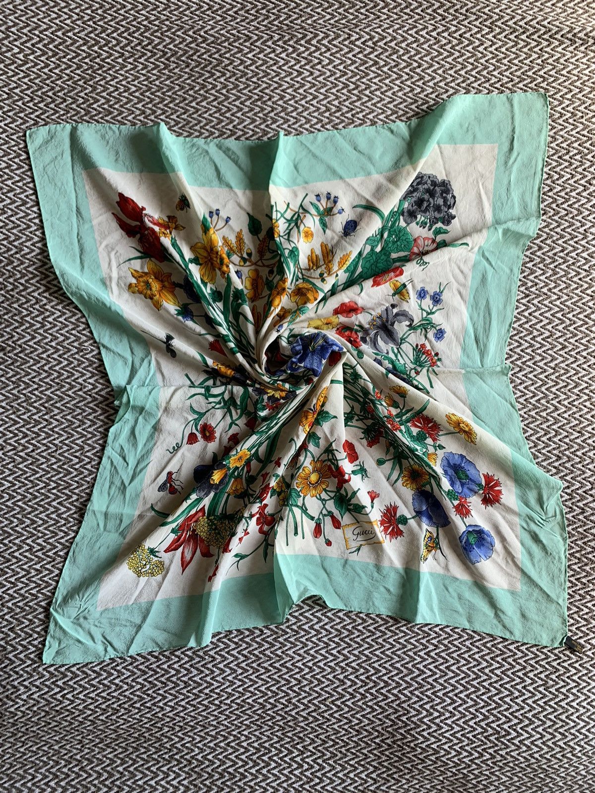 Gucci Gucci floral scarf silk | Grailed