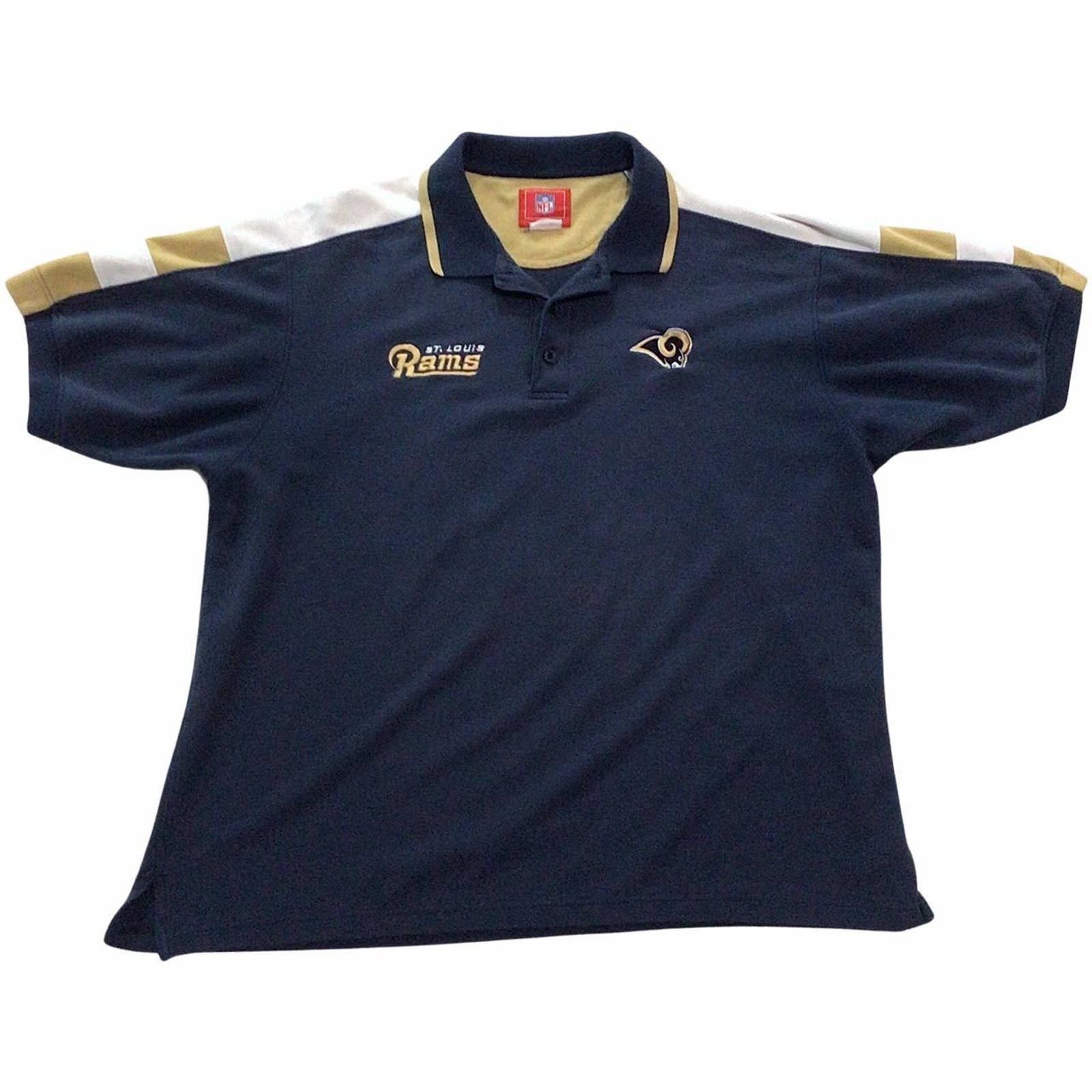 NFL NFL St. Louis Rams Las Angeles Embroidered Polo Shirt Blue | Grailed