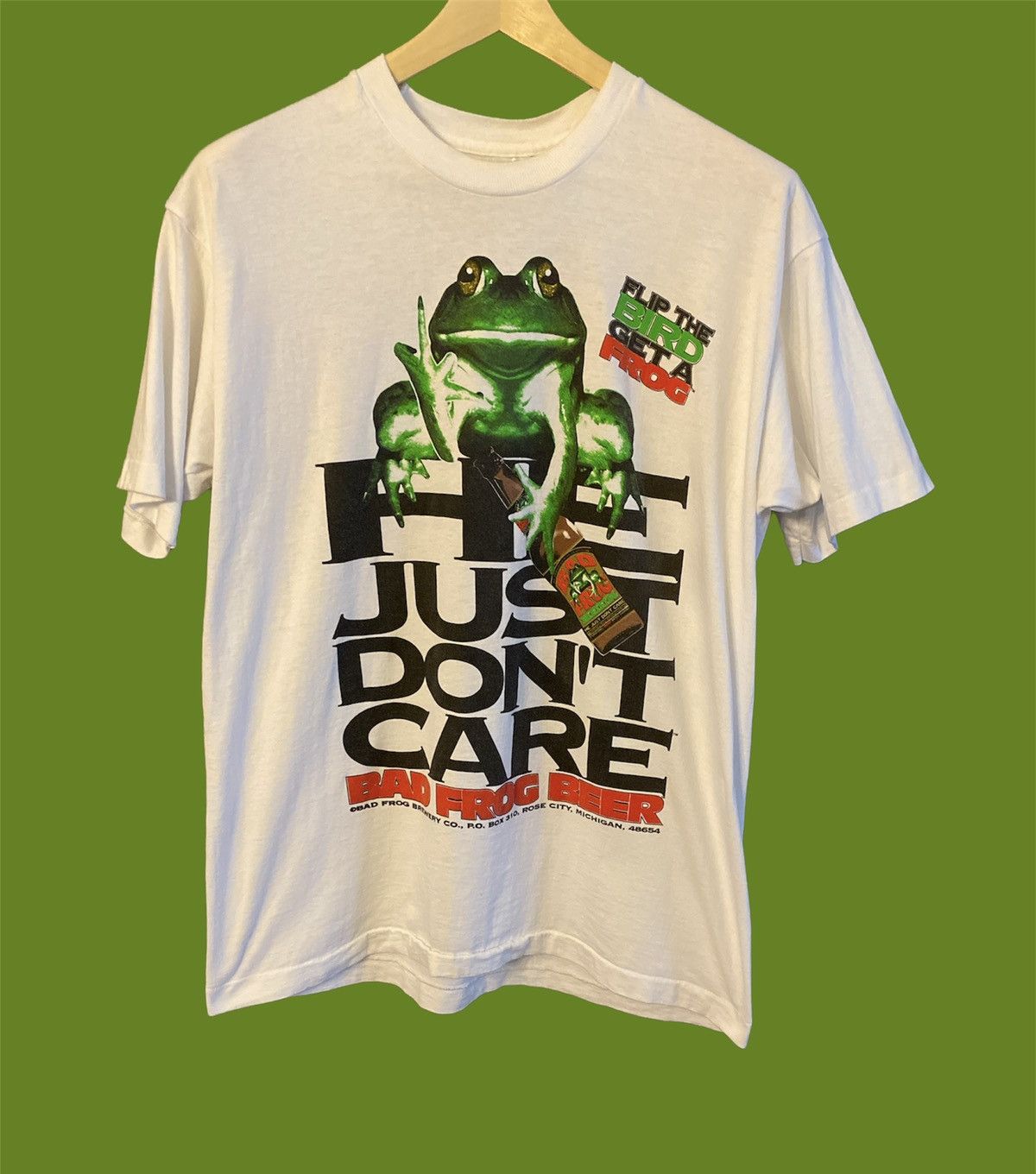 Fruit Of The Loom × Vintage Vintage 1990s The Bad Frog Beer company T ...