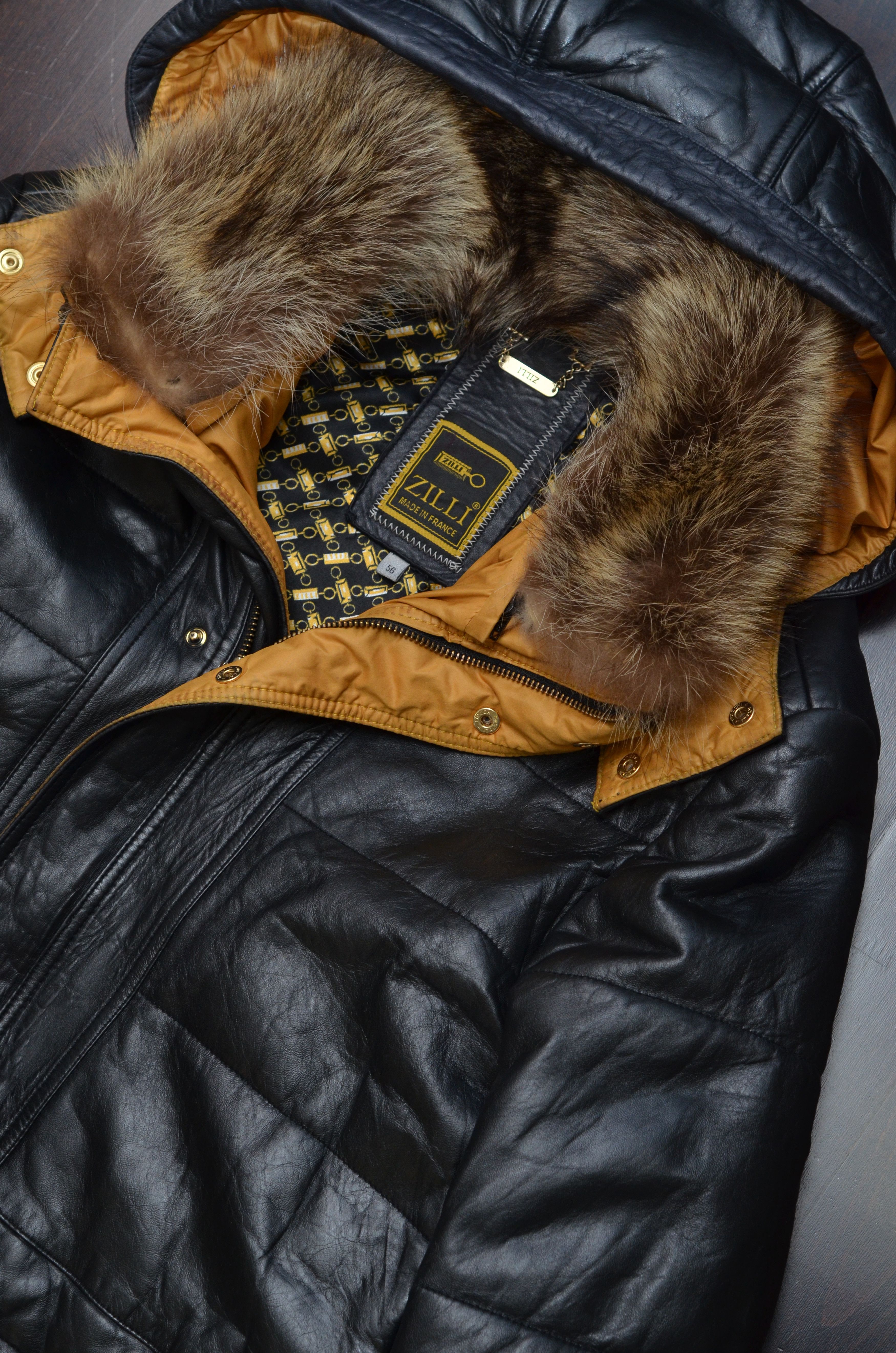 Rare ZILLI Luxury Leather Full Zip Puffer Jacket Made in France | Grailed