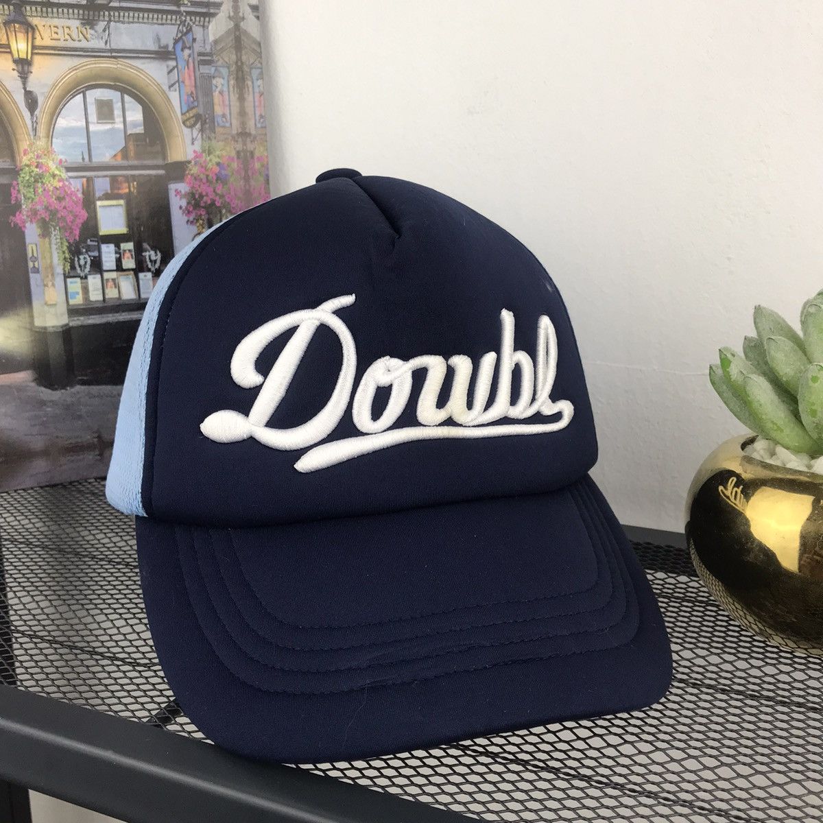 Japanese Brand × Trucker Hat × Vintage Vintage DOWBL Embroidered Trucker Hat | Grailed