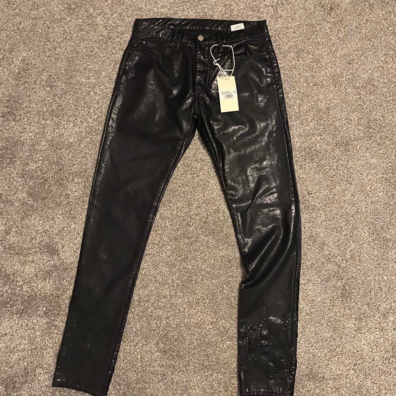MNML × Streetwear MNML Flame Leather / Wax Denim | Grailed