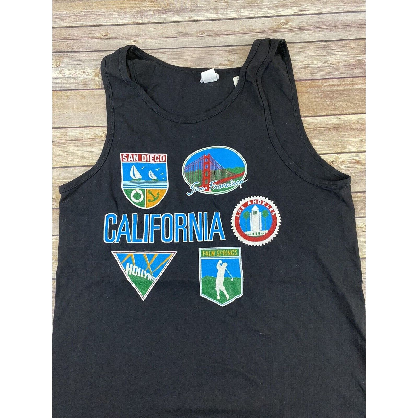Vintage Vintage 90s California Tank Top Mens L Bubble Print | Grailed