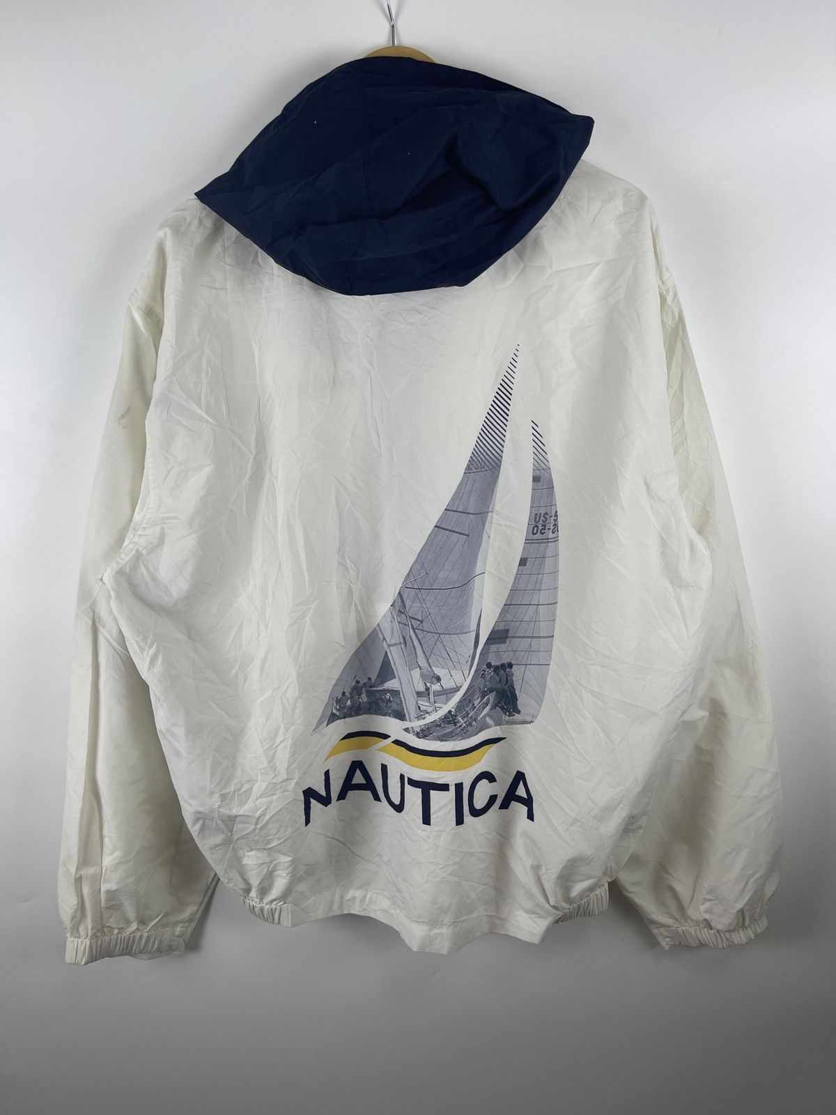 Brand × Nautica × Vintage Vintage Nautica 90s Big Boat Logo windbreaker ...