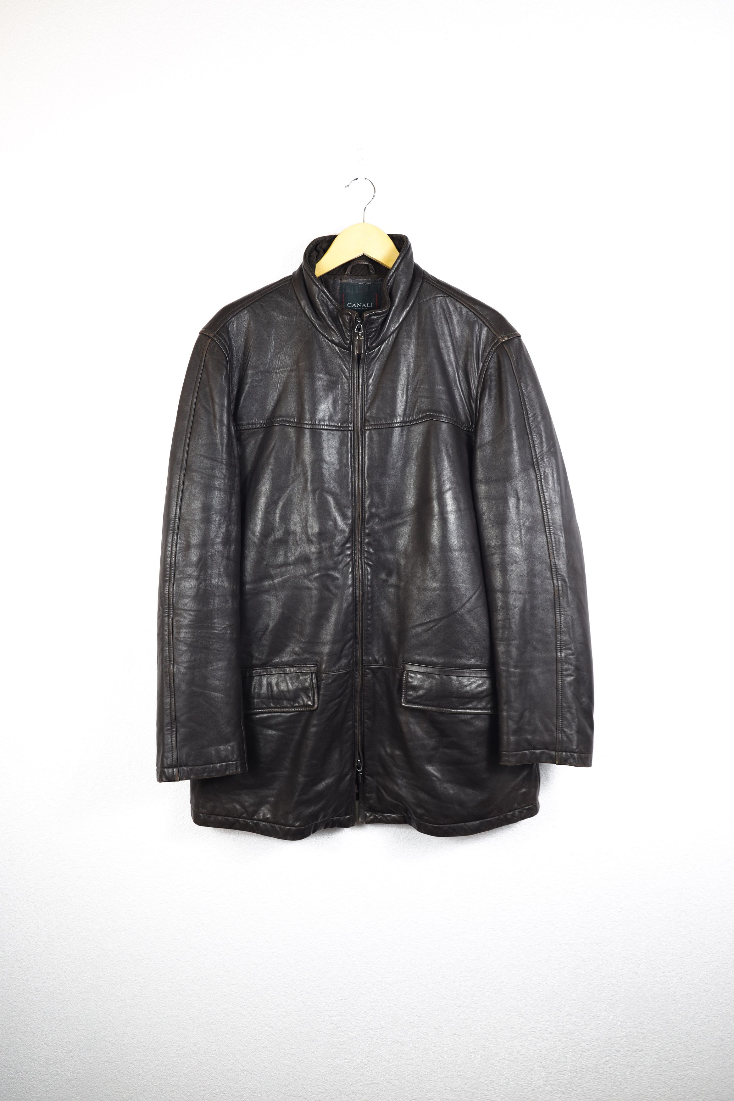 Canali × Italian Designers × Leather Jacket Vintage Canali Sportswear ...