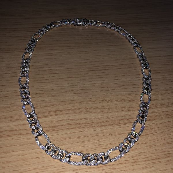 Gold Chain White Gold Cuban Figaro Diamond Figaro Cuban Chain Figaro ...