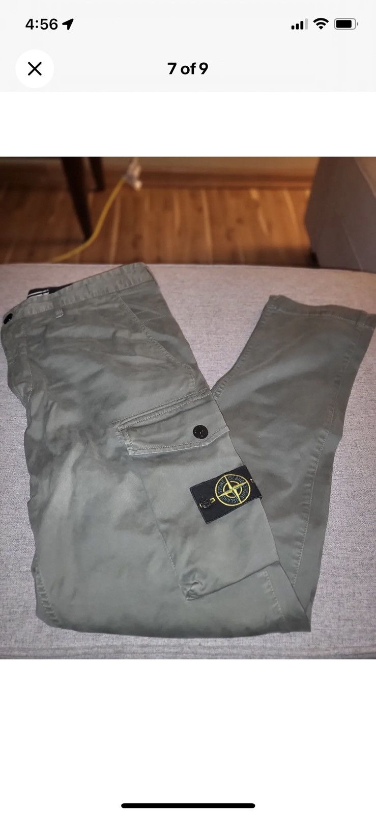 Stone Island Stone Island Army green/olive slim cotton cargo pants 36/ ...
