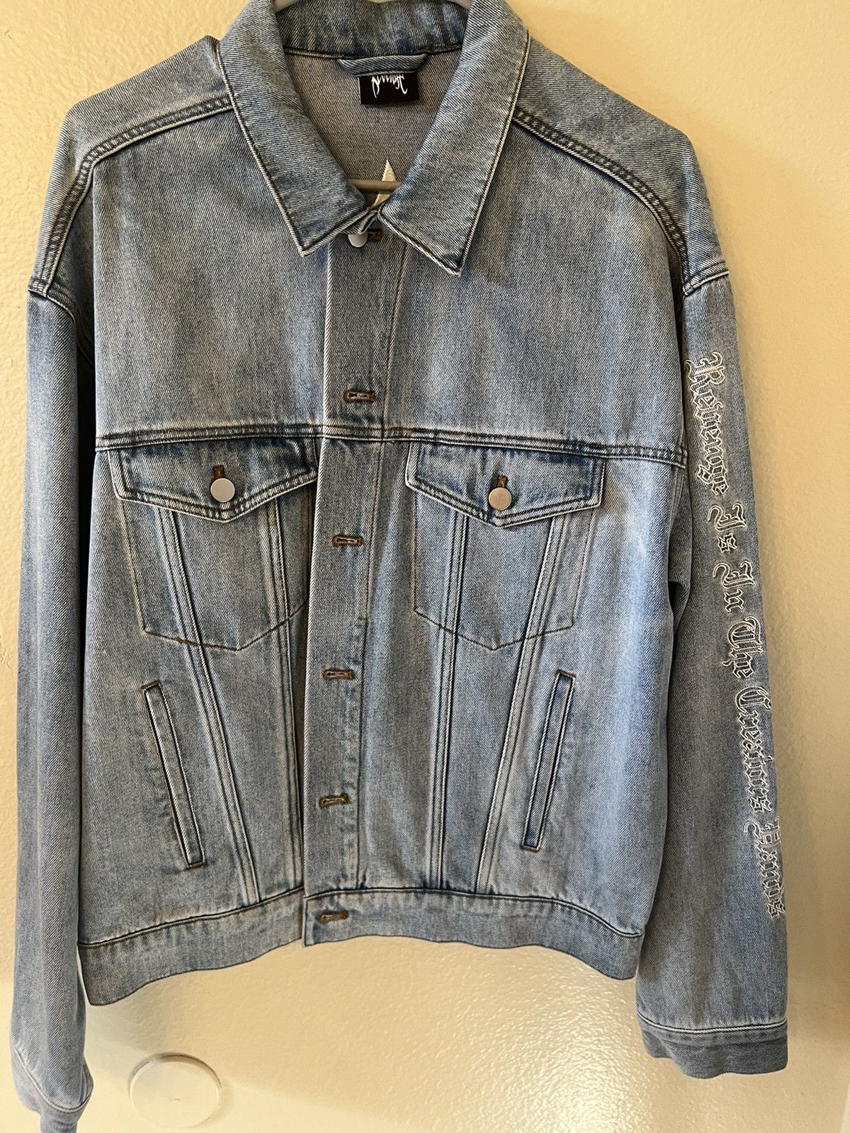Revenge Revenge “ Blue Denim Jacket Embroidered | Grailed