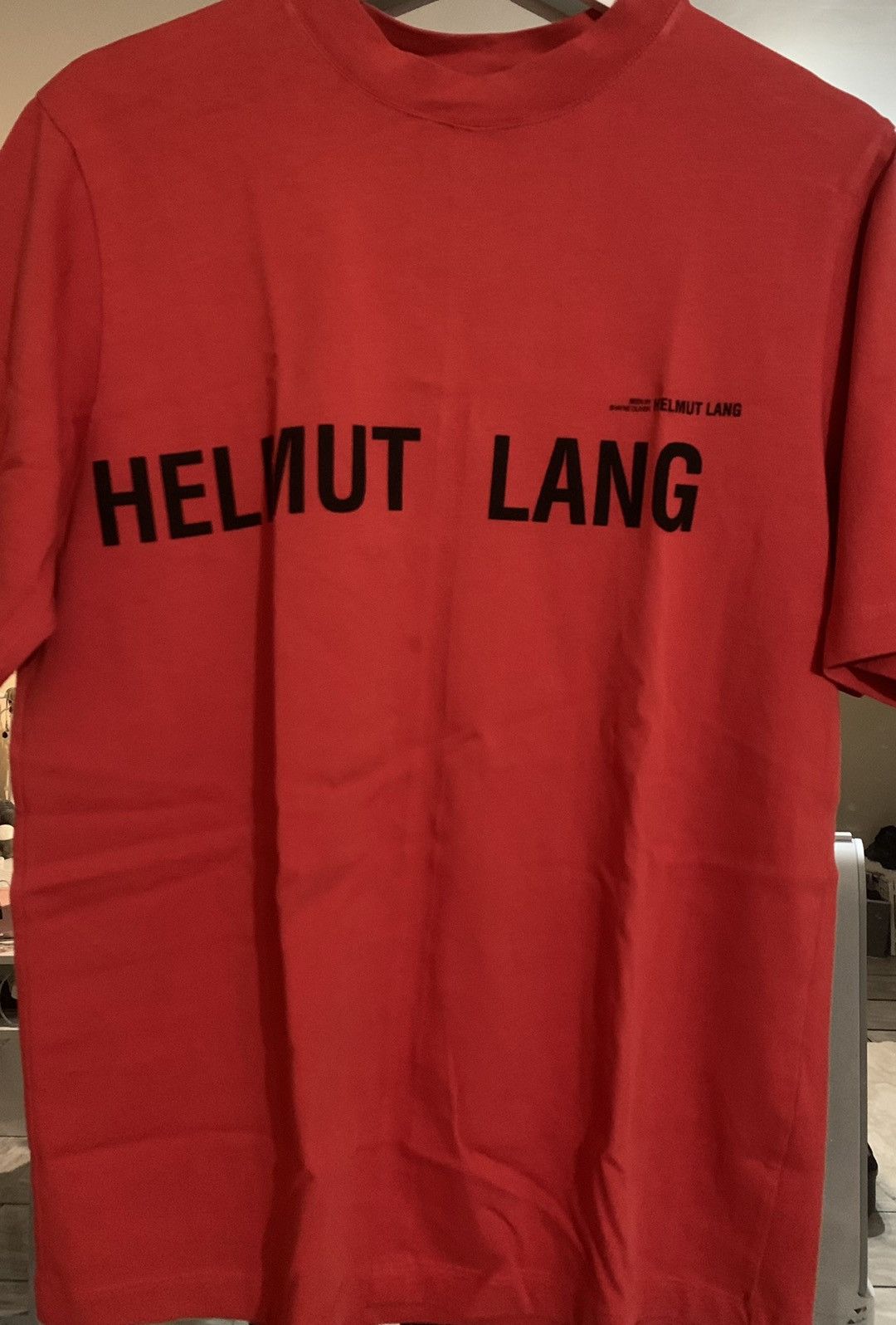 Helmut Lang Helmet Lang Logo Tee | Grailed