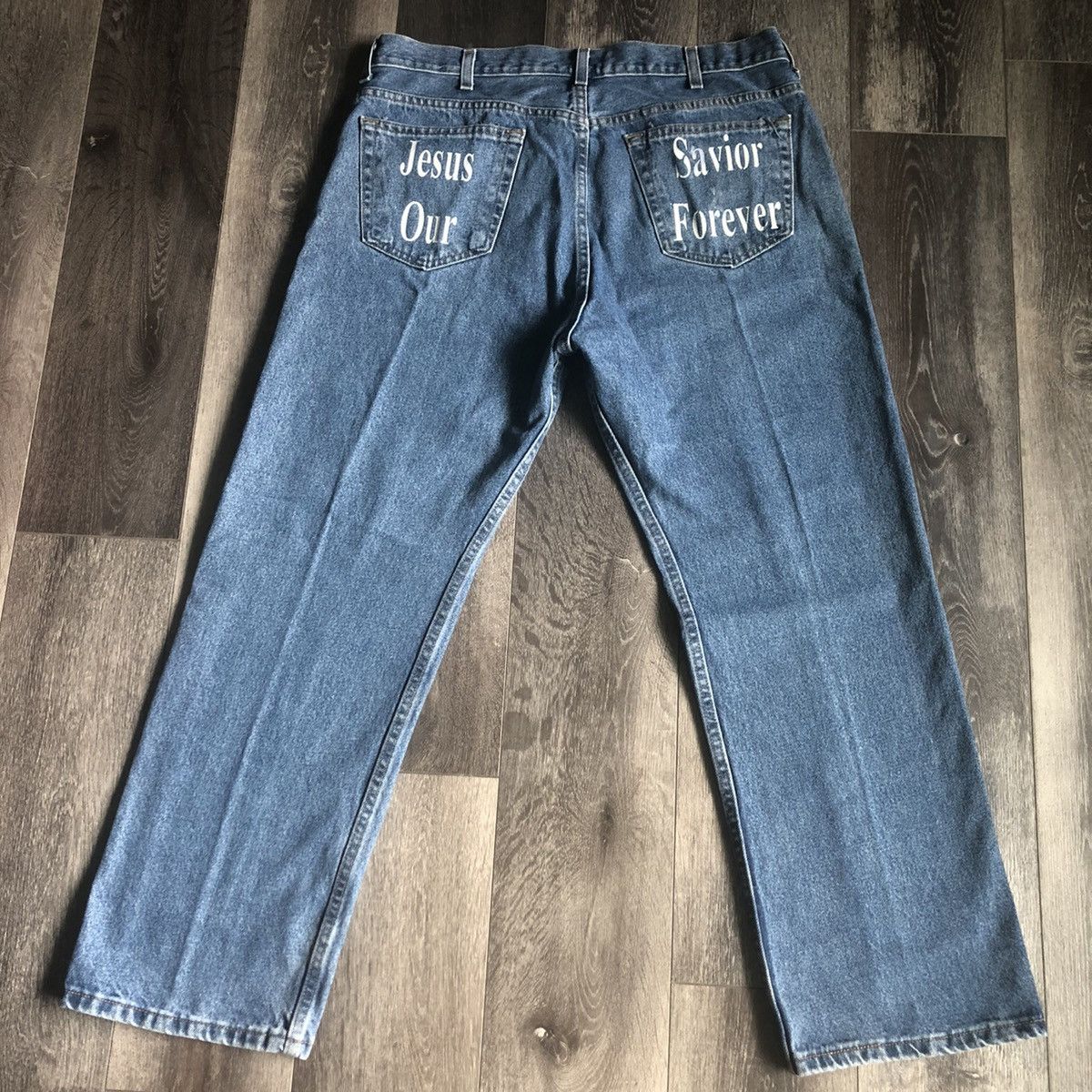 Religion × Vintage Vintage 2000s Jesus Christ Savior Forever Denim ...