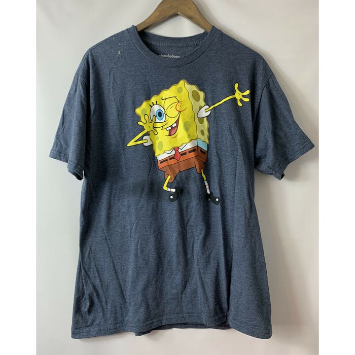 Vintage Spongebob Grey T shirt Nickeloden Size Large | Grailed