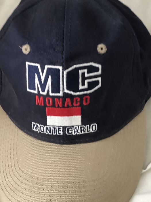 Vintage Vintage Monaco Monte Carlo Embroidered Hat Cap Navy Blue/Tan ...