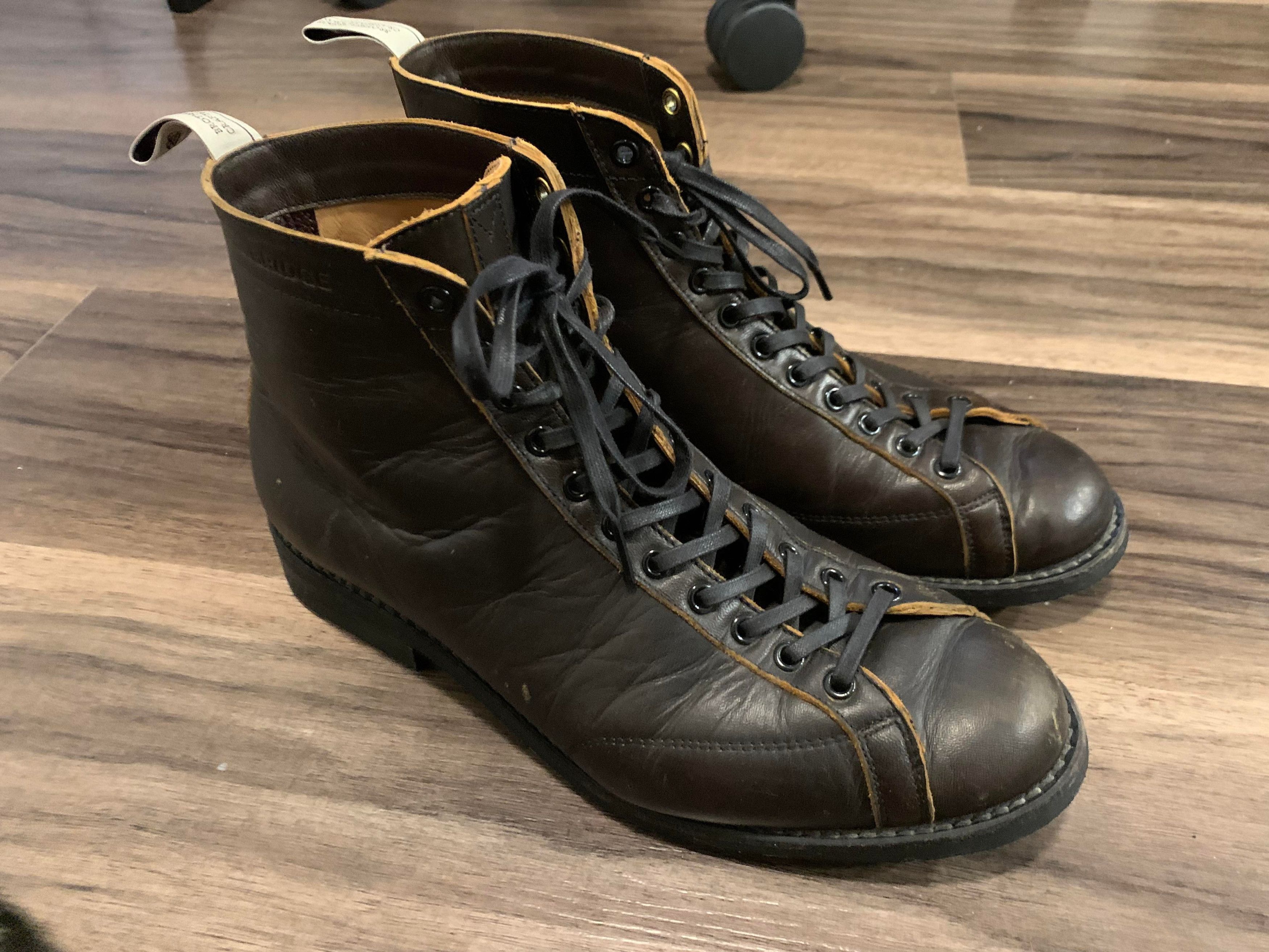 Japanese Brand brother bridge henry boots balck size 8 | Grailed