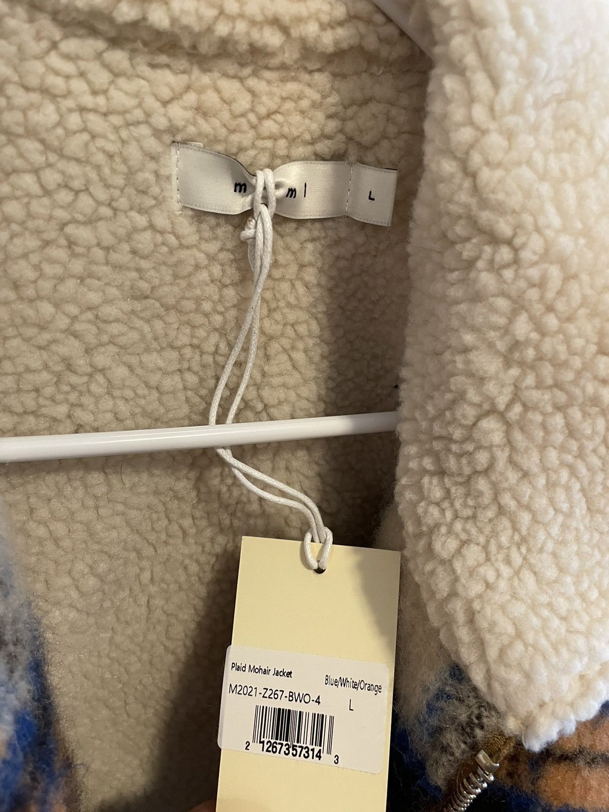 Streetwear MNML Plaid Mohair Jacket - Blue/White/Orange | Grailed