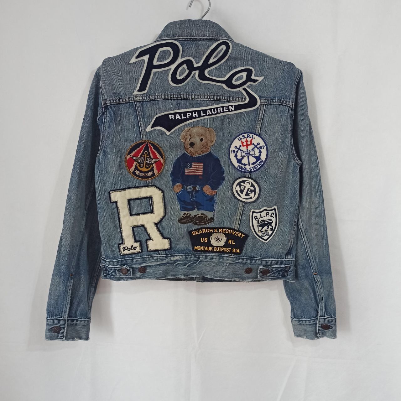 Polo Ralph Lauren Polo Bear Denim Jacket Patchwork Polo Ralph Lauren jacket | Grailed