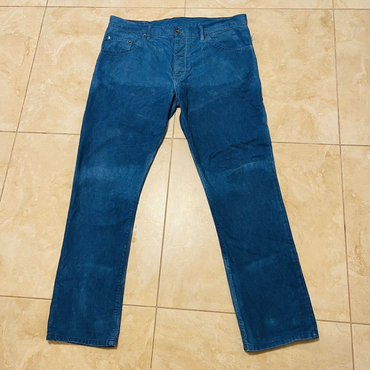 Designer × Raleigh Denim SICK INDIGO BLUE FADE RALEIGH DENIM JEANS ...