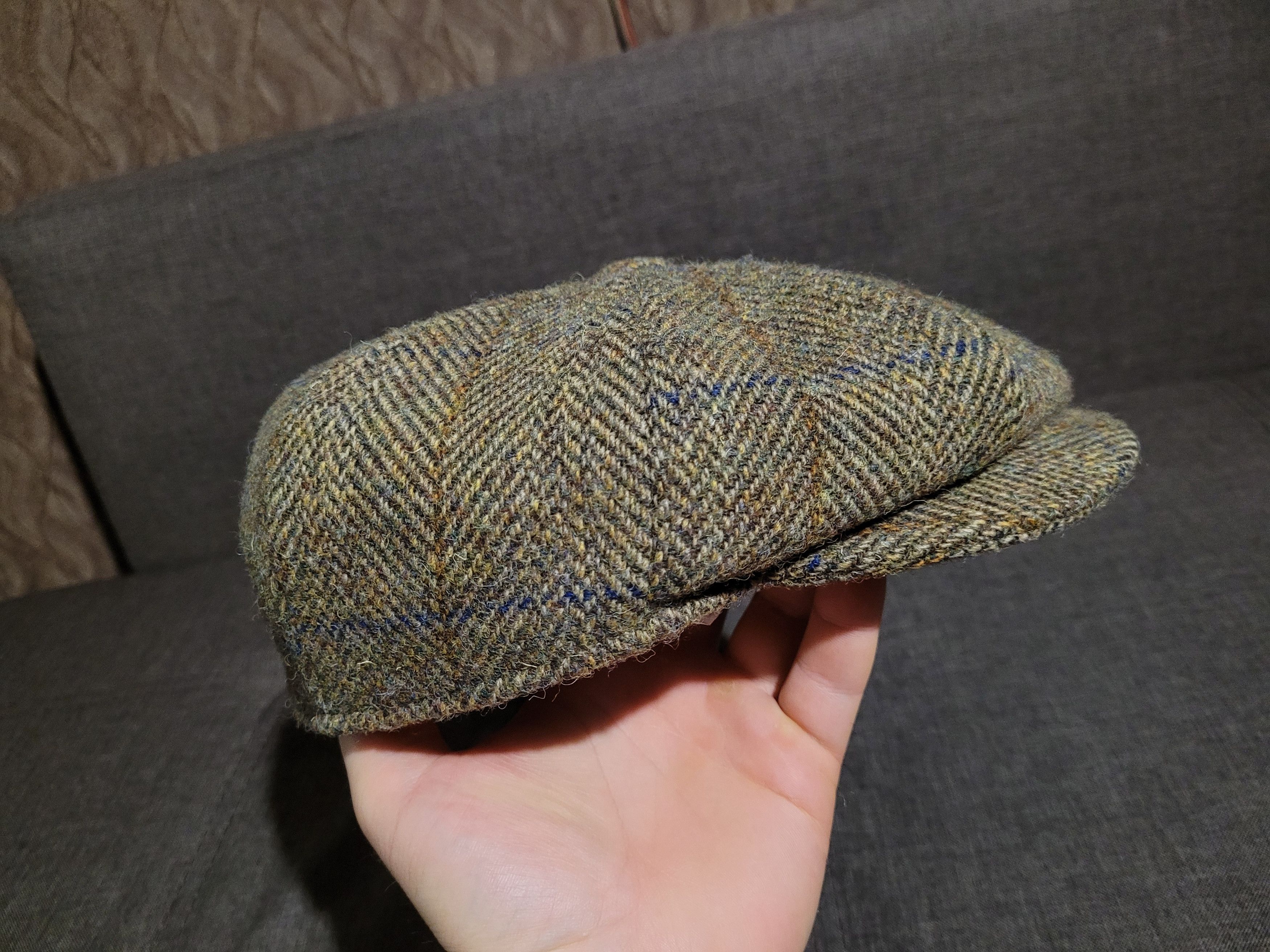 Harris Tweed × Vintage Vintage eight panel cap Harris Tweed flat ...