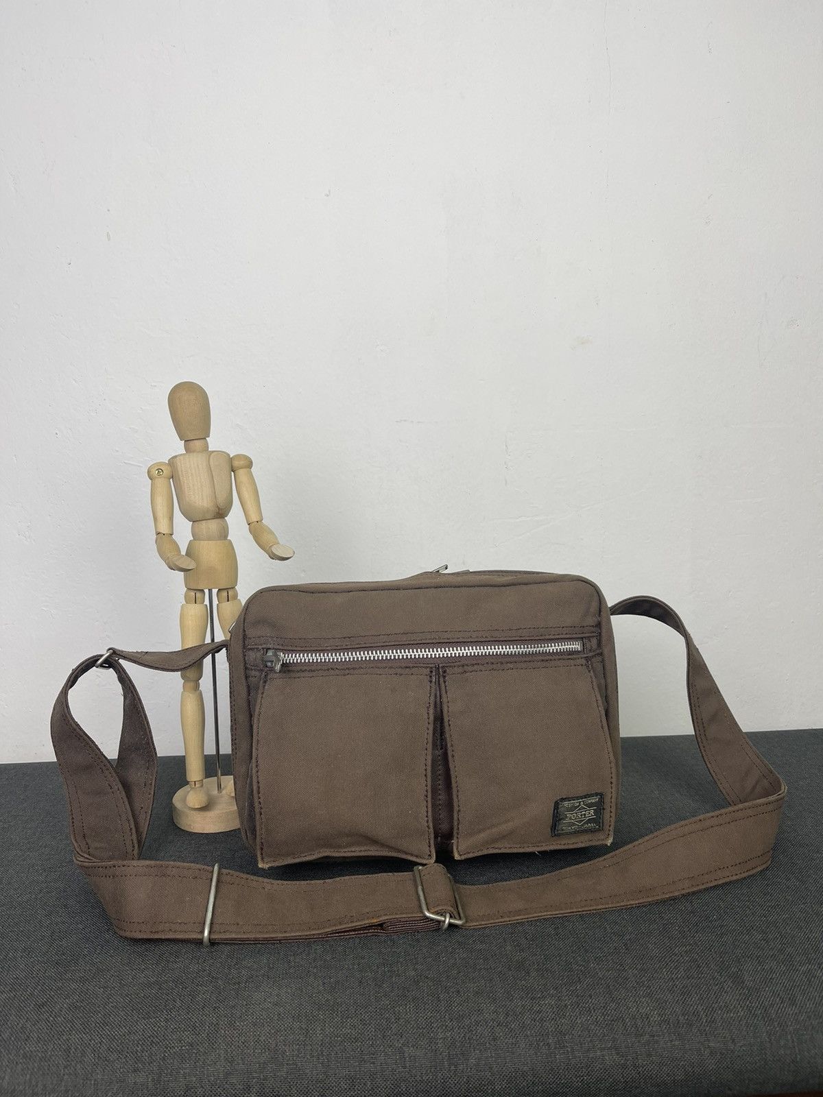 Porter Porter japan black tag multi compartment crossbody bag | Grailed