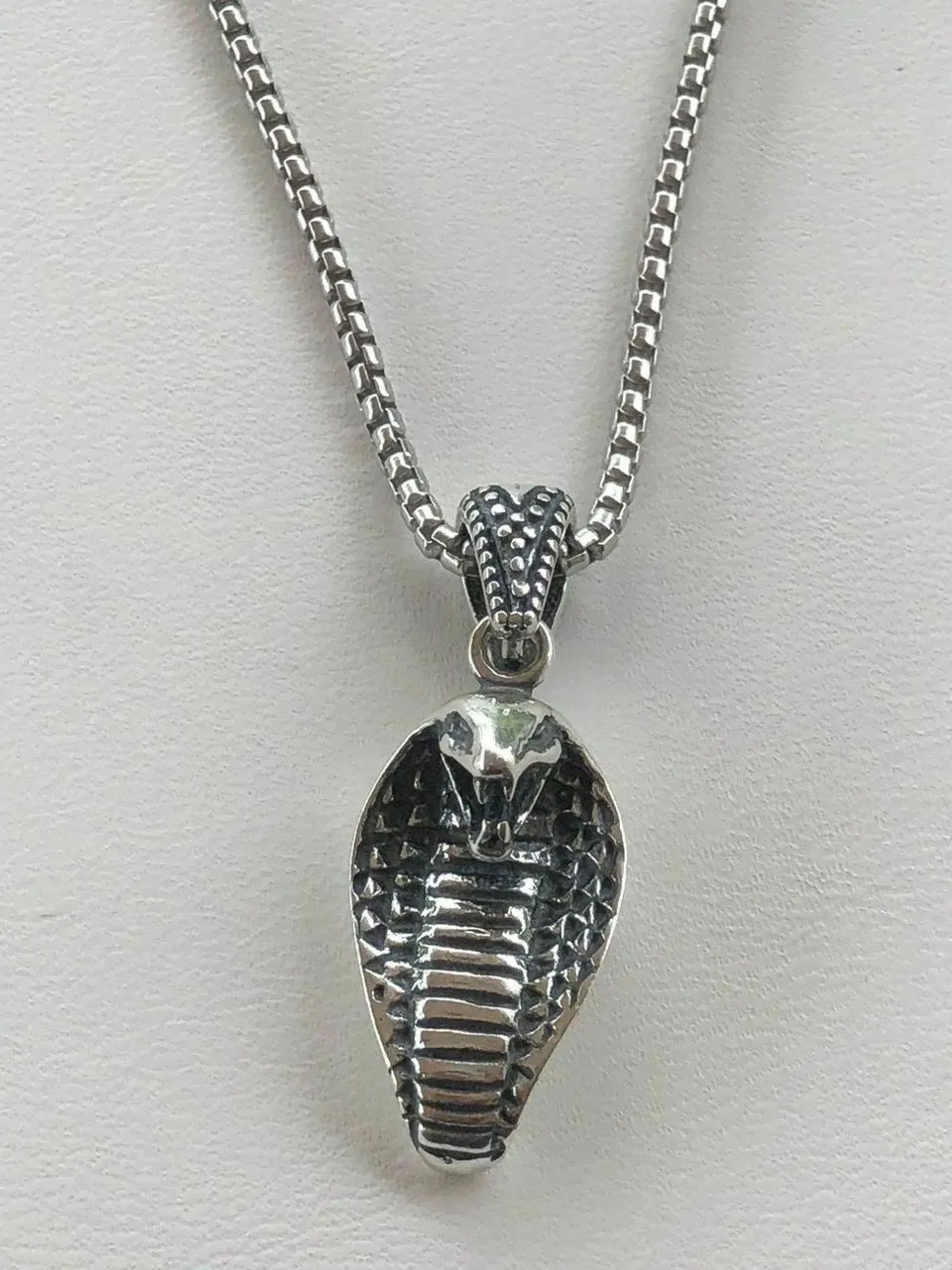 Other 925 Sterling Silver King Cobra Snake Pendant W. 22" Chain | Grailed