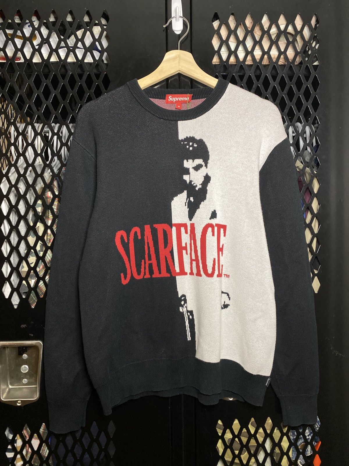 Supreme F/W17 Supreme Scarface Split Sweater | Grailed