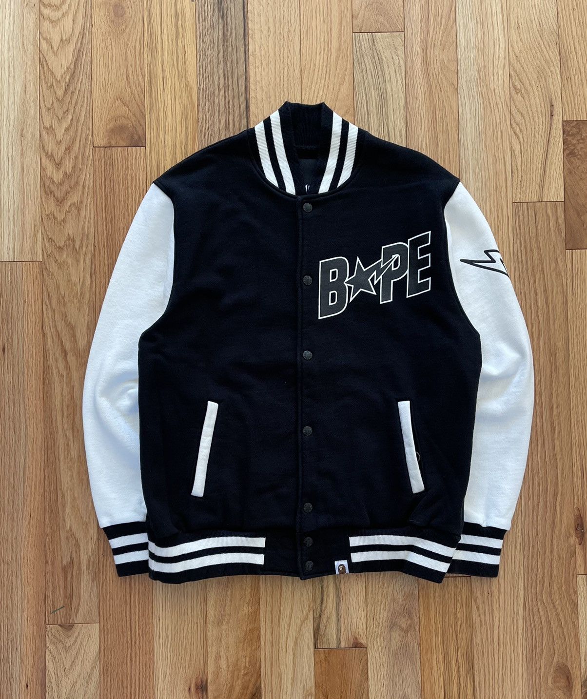 Bape 2006 Bape Star Sta Logo Cotton Varsity Jacket | Grailed