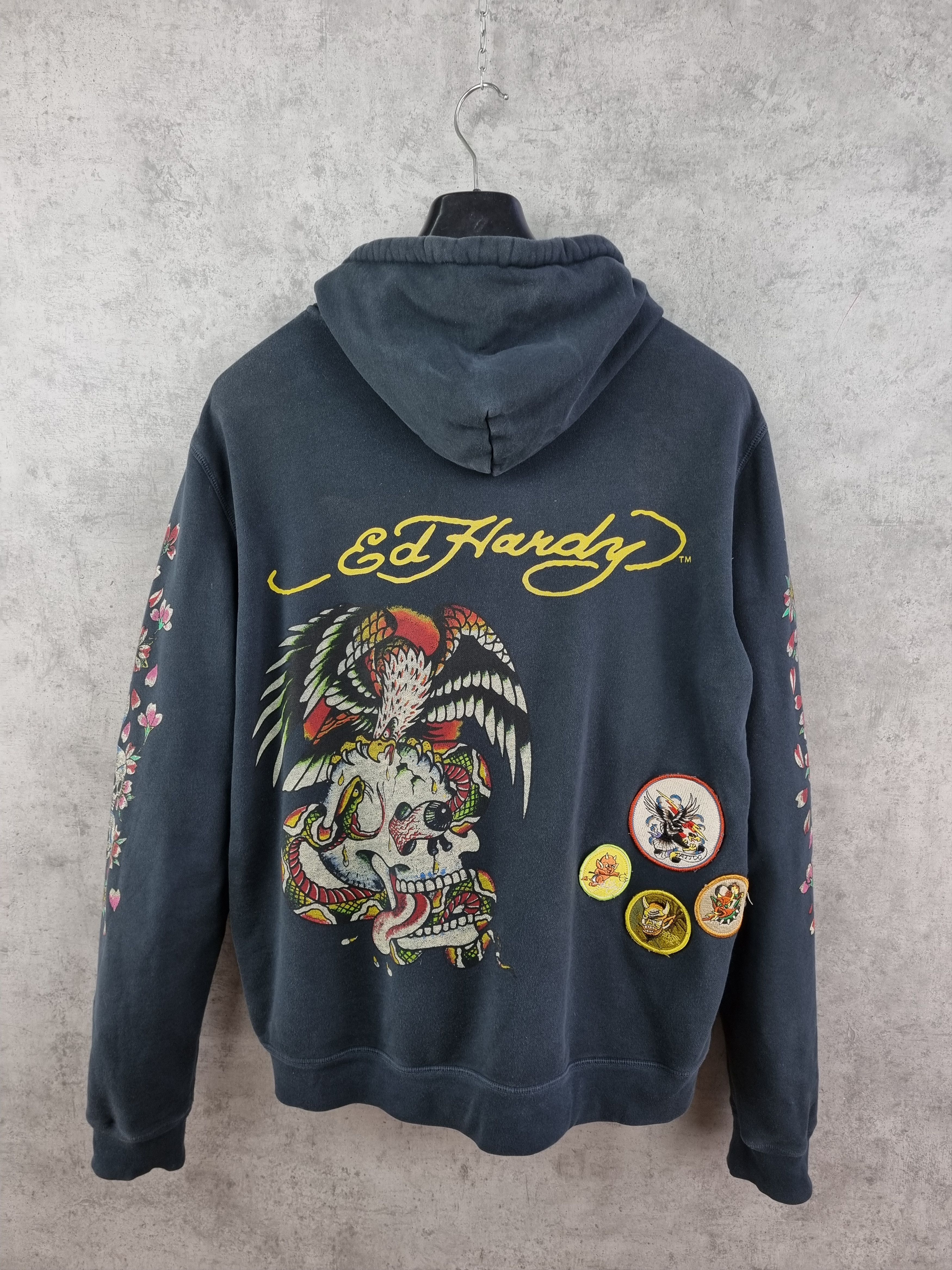 Christian Audigier × Ed Hardy × Vintage Rare Ed Hardy Japan Motif Zip ...