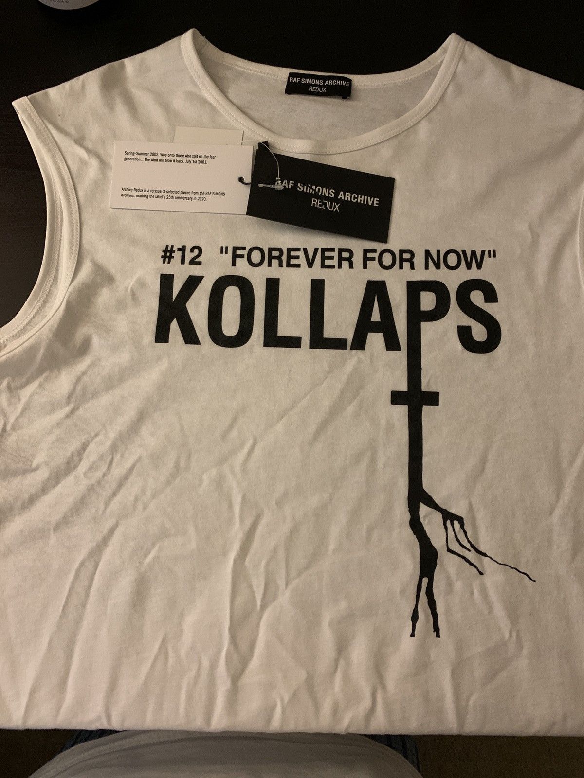 Raf Simons LAST DROP Raf Simons Kollaps Sleeveless Tank (Archive Redux ...